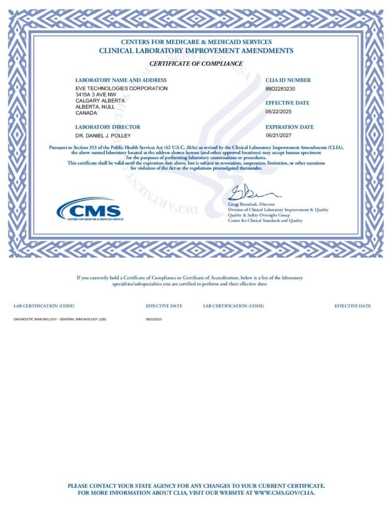 Affordable CLIA-Certified Diagnostics - Eve Diagnostics